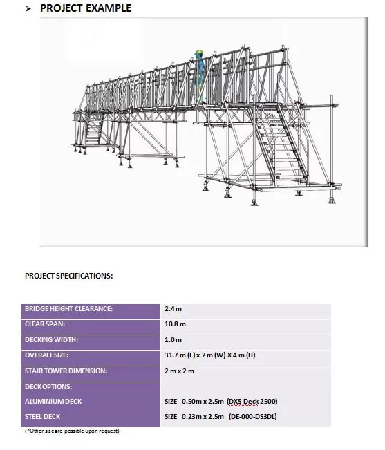 Dscaff DXS Temporary Bridge Footbridge | Builtory Product