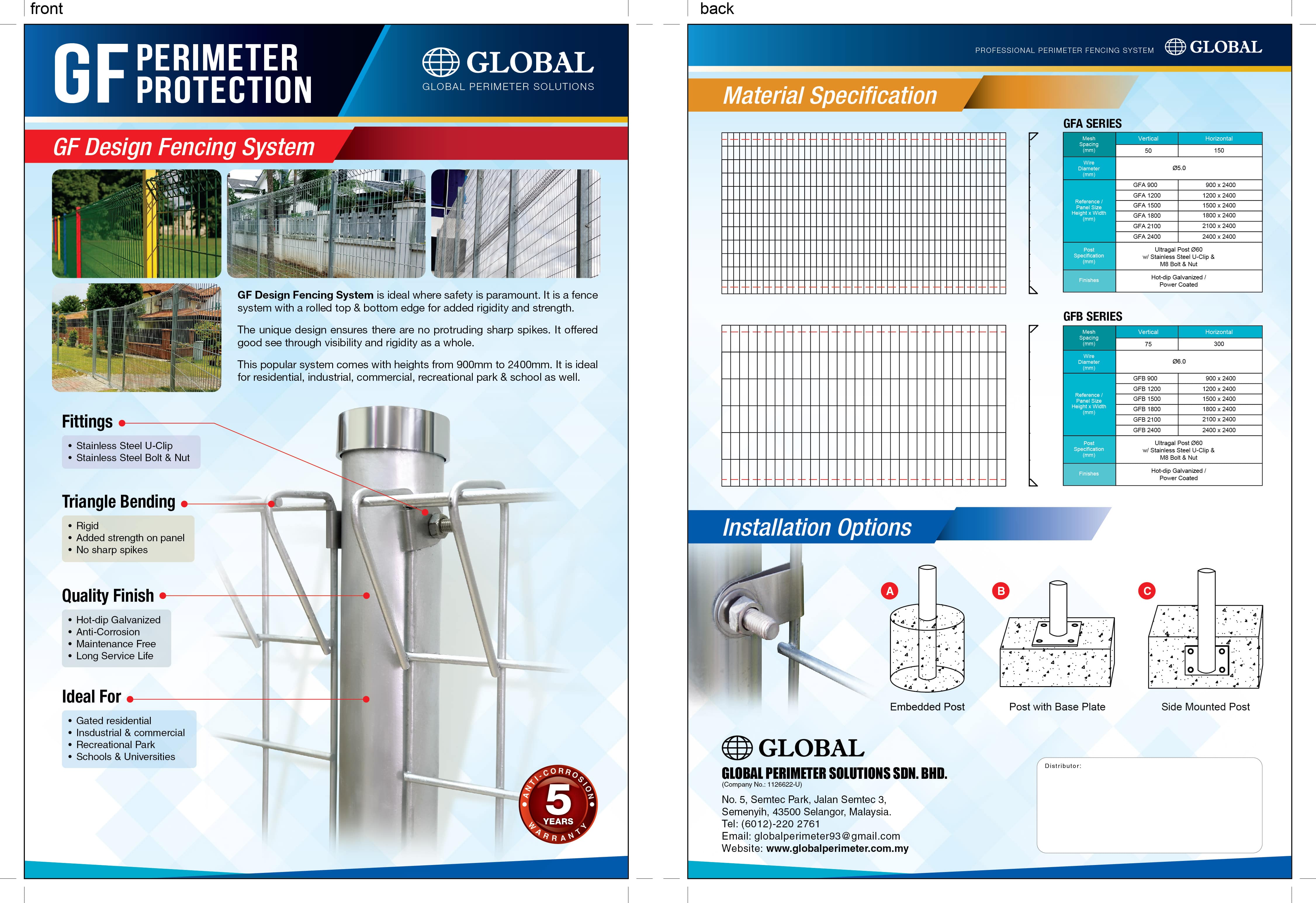 GF Design Fencing System | Galvanized Roll Top Fence | Builtory Product