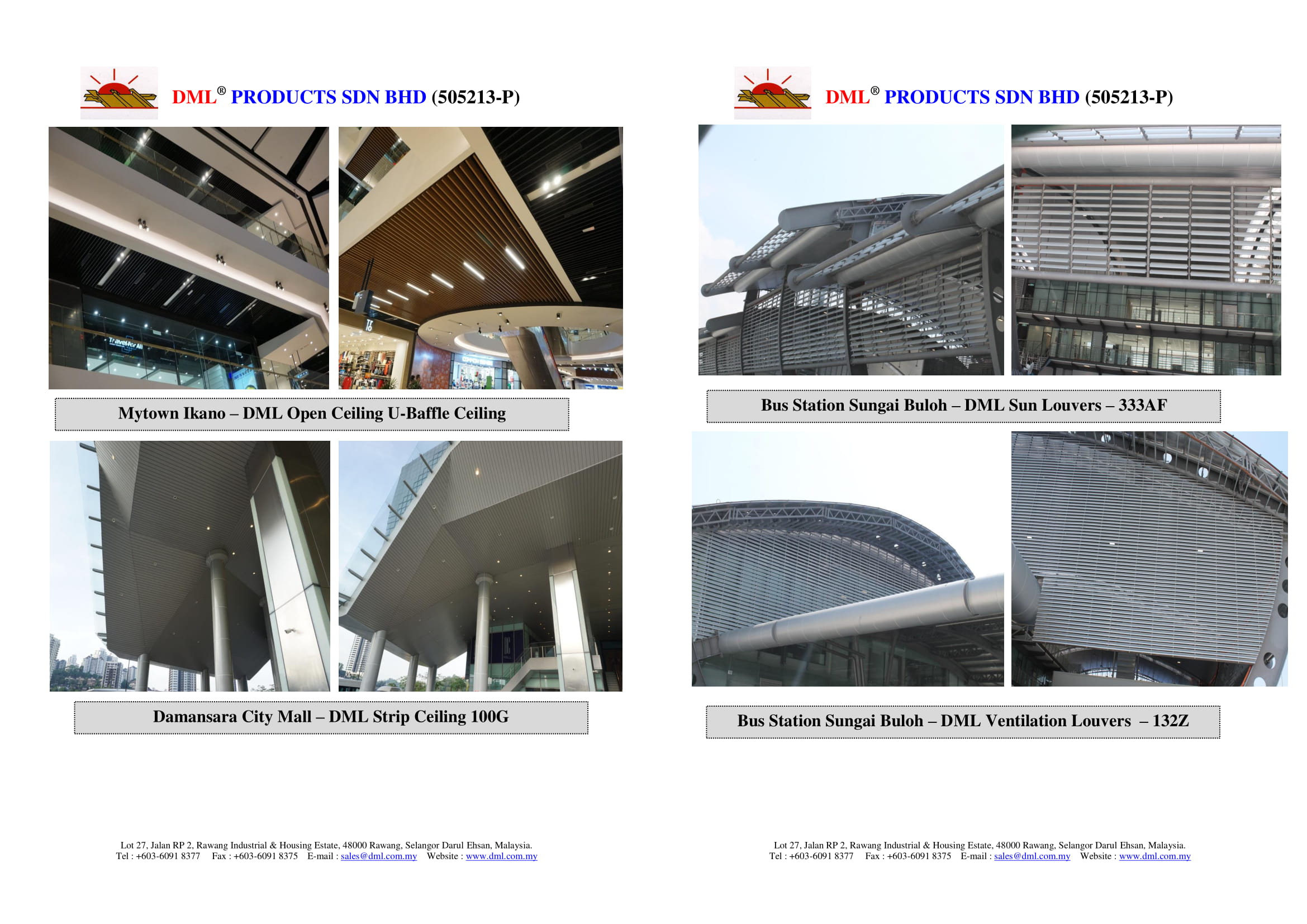 DML Products Sdn Bhd | Ceiling and Louvre Manufacturer